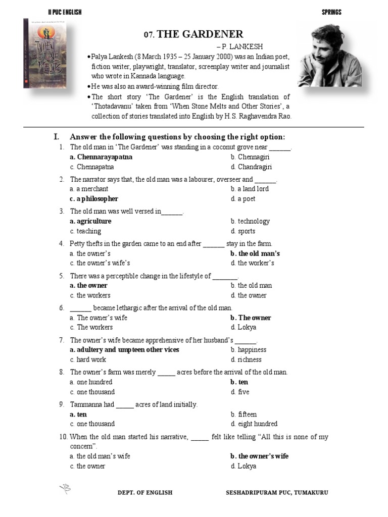 The Gardener: A Philosophical Tale | PDF