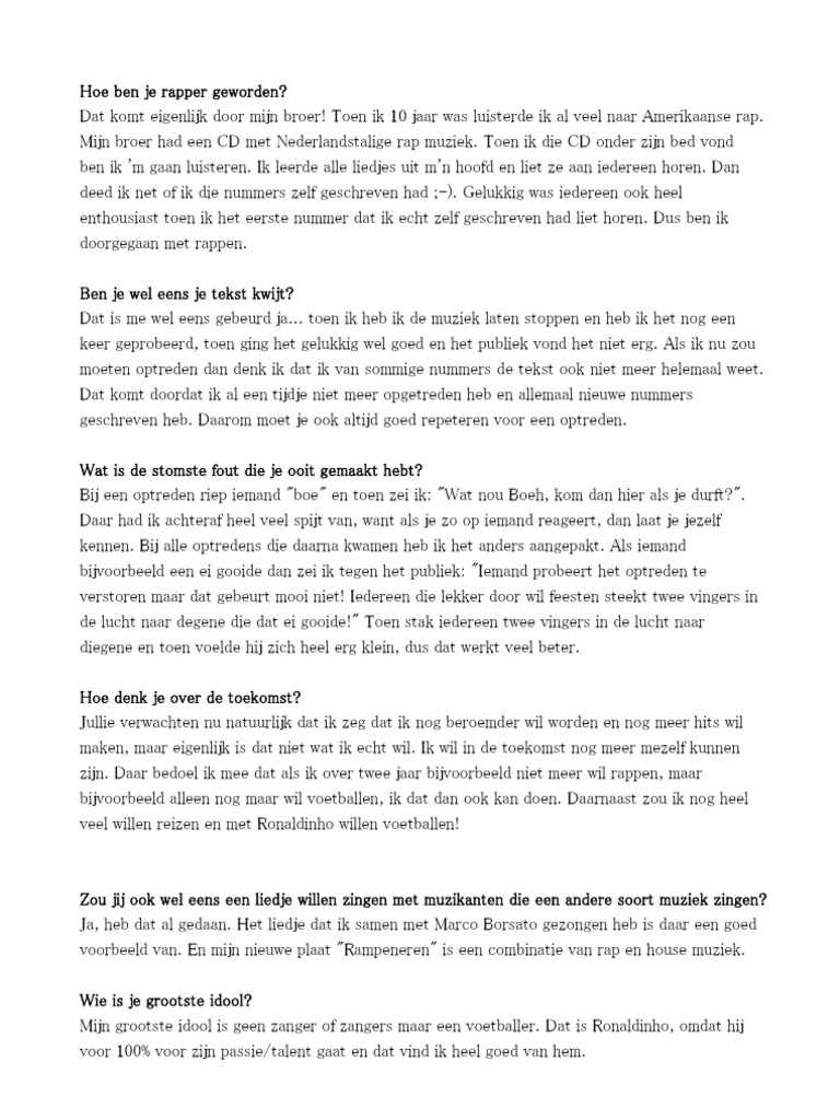 CKV Voorbeeld Interview | PDF