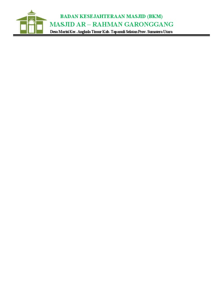 Kop Surat BKM Ar Rahman | PDF