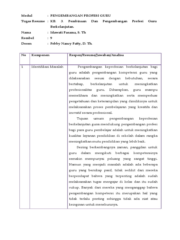 Pengembangan Profesi Guru Berkelanjutan | PDF | Karier & Perkembangan
