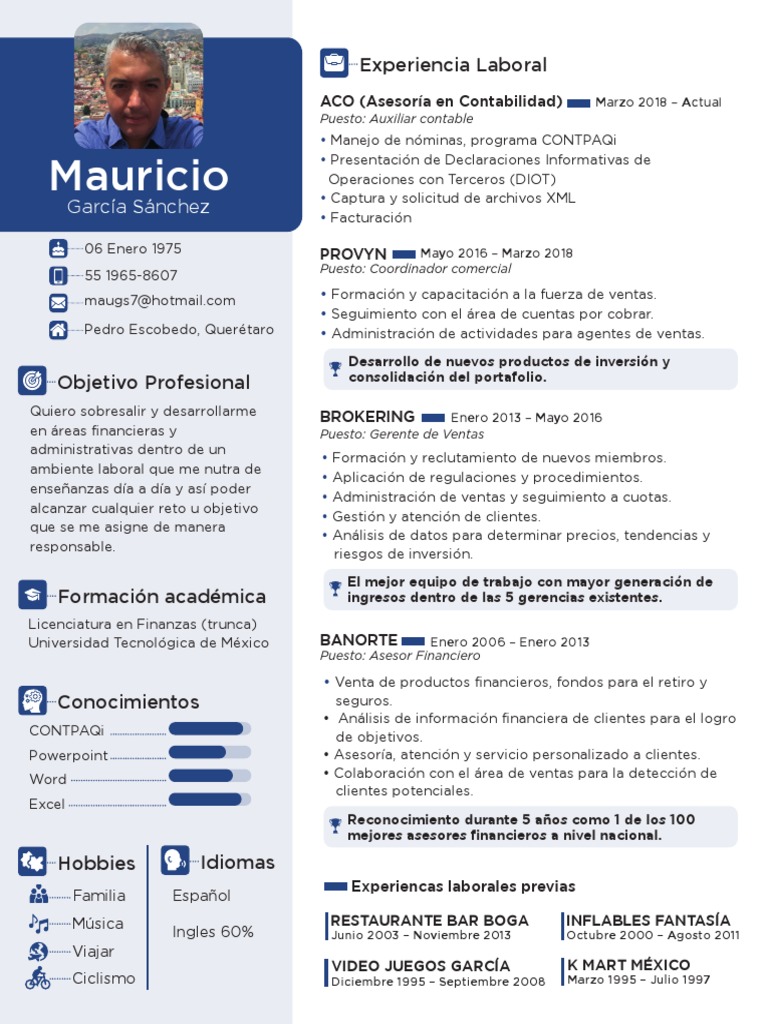 CV Mauricio Garcia | PDF | Economias | Business