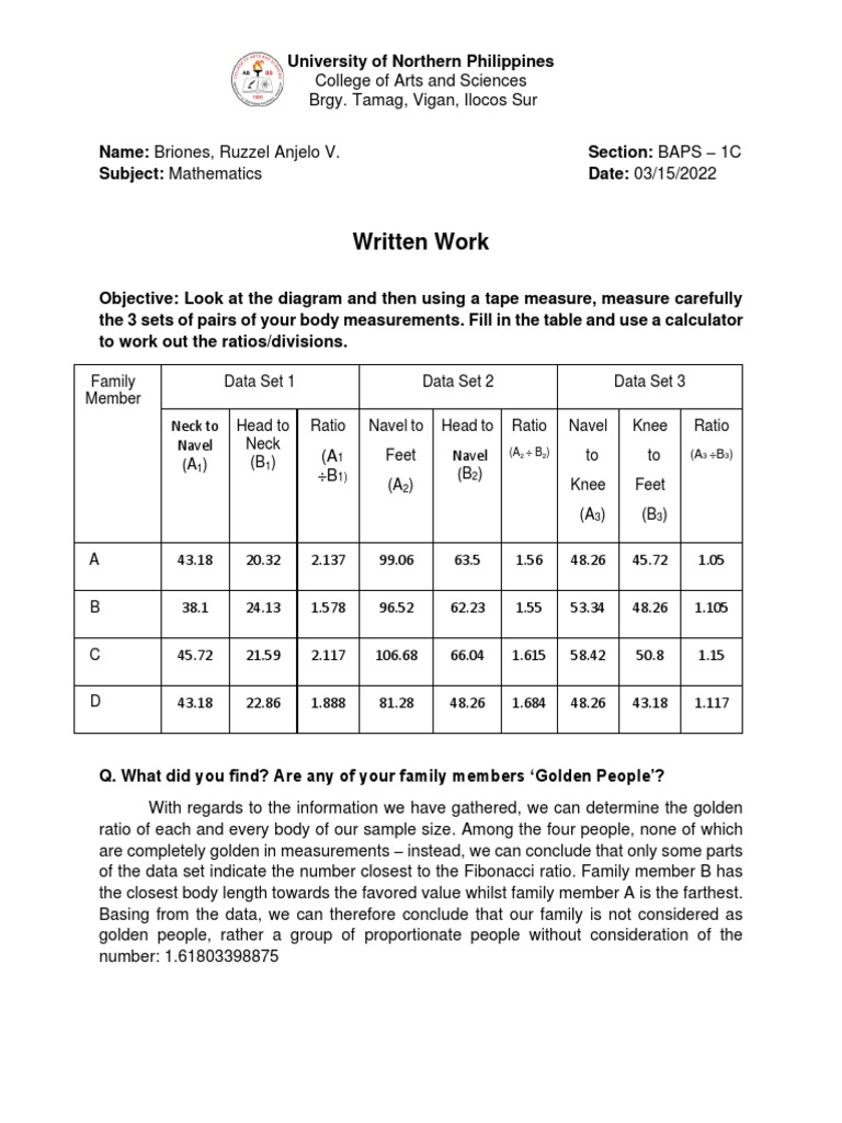 Mathematics - Golden Ratio | PDF