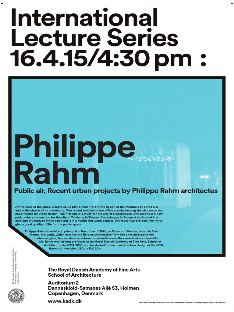 Lecture Poster Philippe Rahm | PDF | Art