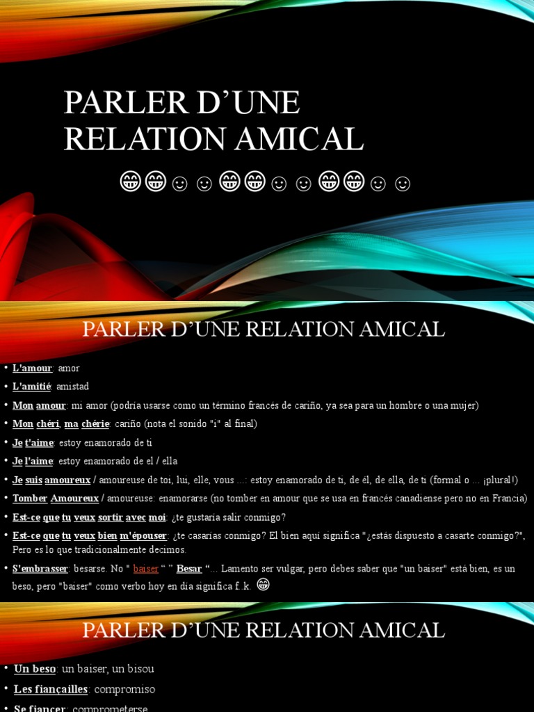 Vocabulaire Français de l'Amour et de l'Amitié | PDF