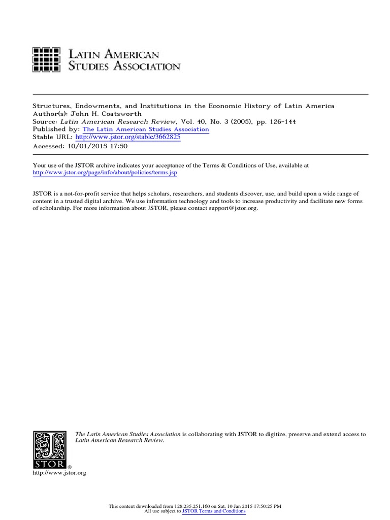 Latin America's Economic History | PDF | Finance & Money Management