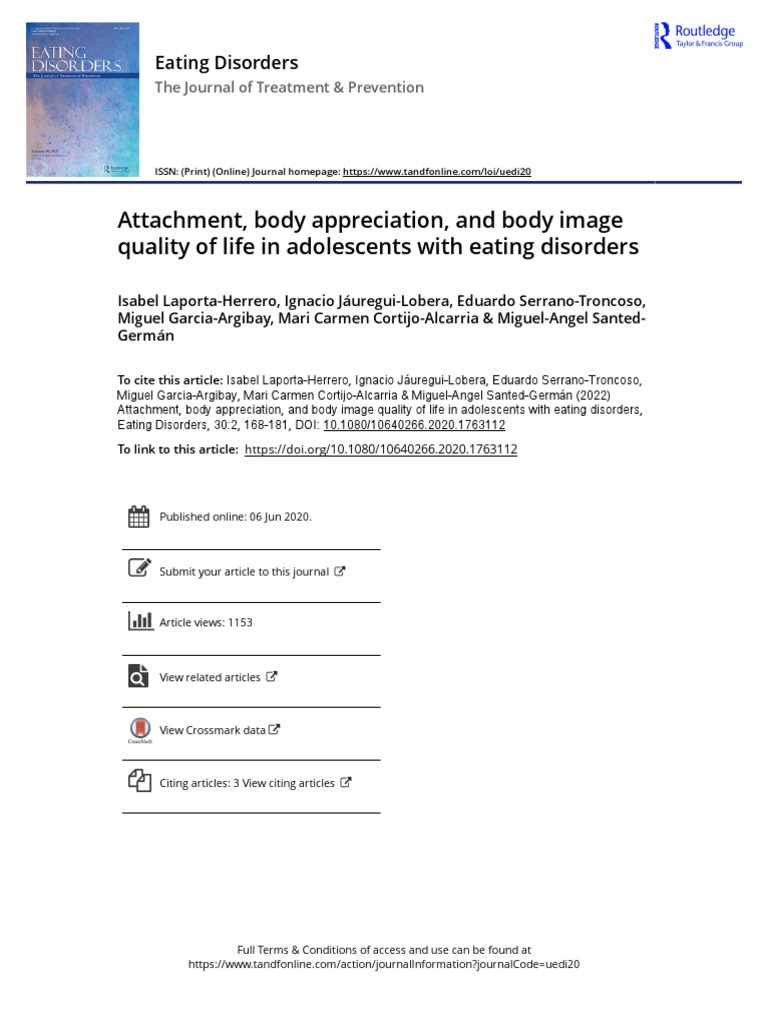 1 Attachment Body Appreciation and Body Image Quality of Life in ...