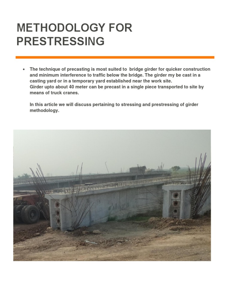 Methodology For Prestressed Girders. | PDF