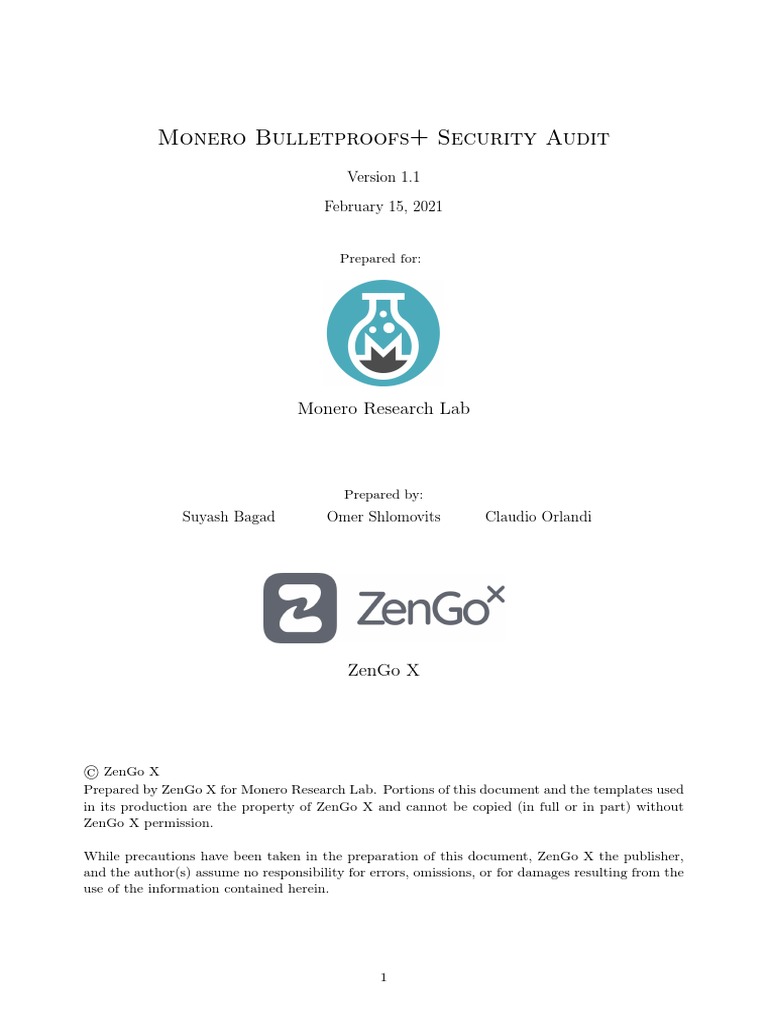 Monero Bulletproofs+ Security Audit | PDF | Formal Verification | Cryptography