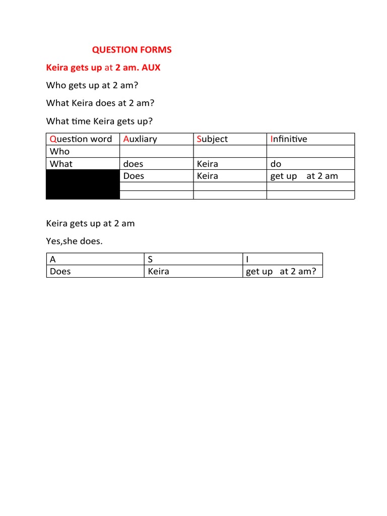 Question Forms | PDF