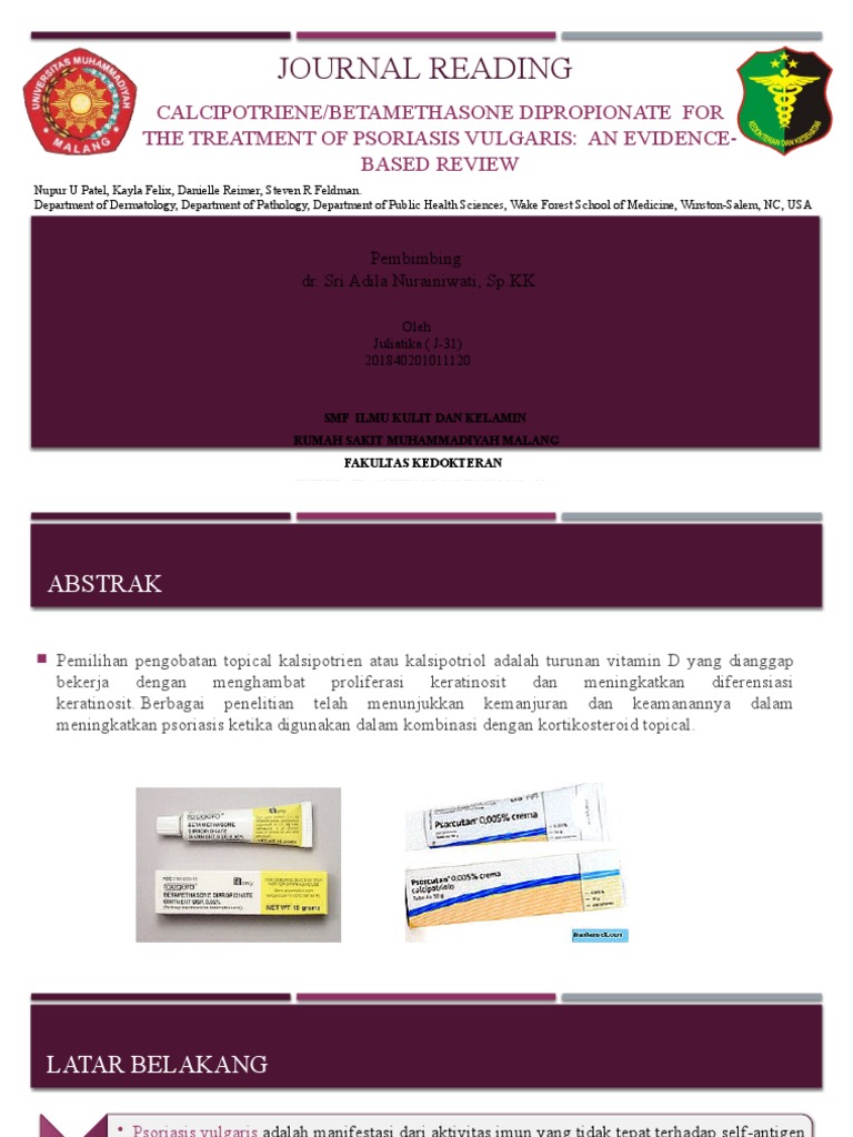 Psoriasis Treatment: Calcipotriene/Betamethasone Review | PDF