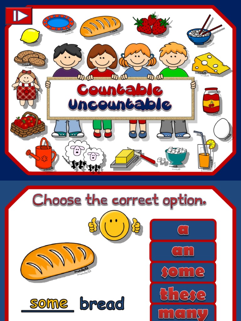 Countable and Uncountable Nouns Fun Activities Games Games 22002 | PDF