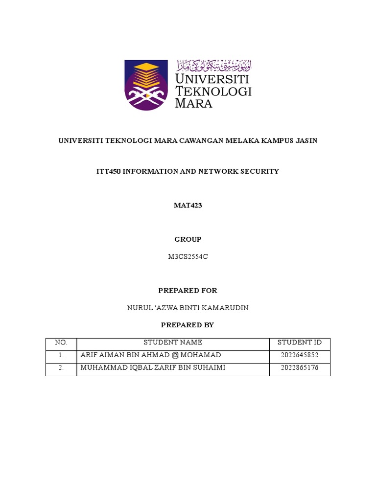 ITT450 Case Study Report Prototype | PDF