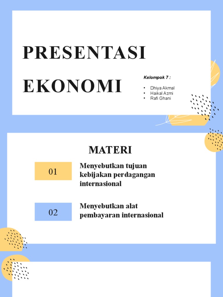 Kebijakan & Alat Pembayaran Internasional | PDF