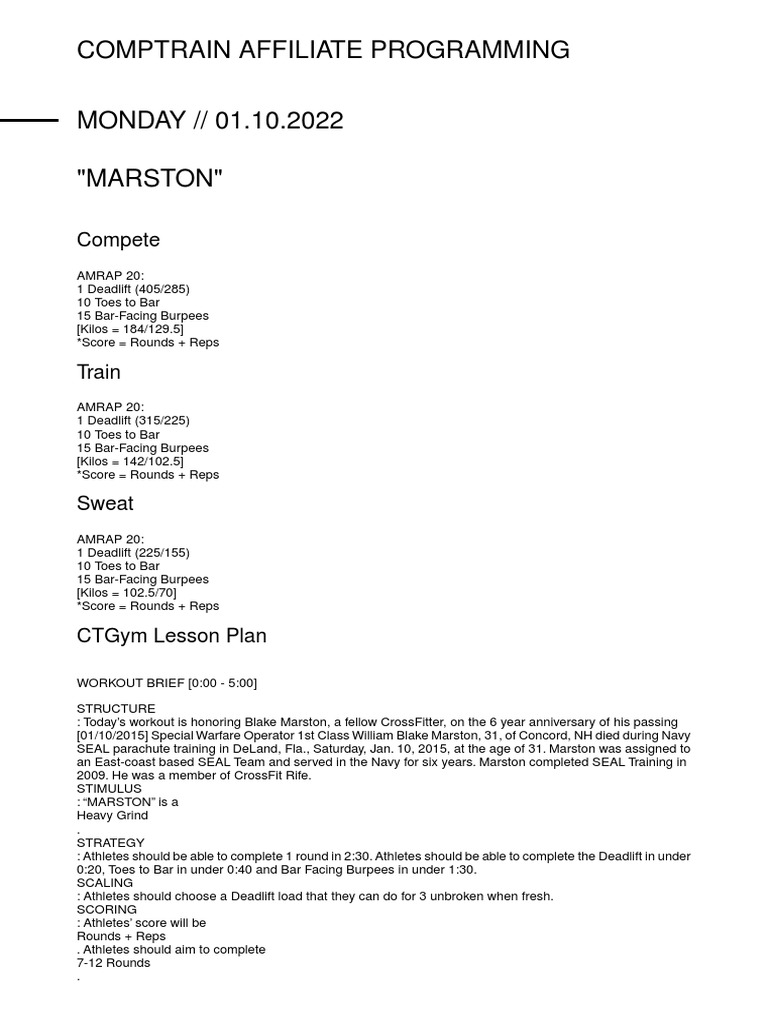 Comptrain-Gym-Clipboard - 10.01 A 16.01 | PDF | Kettlebell | Weight ...
