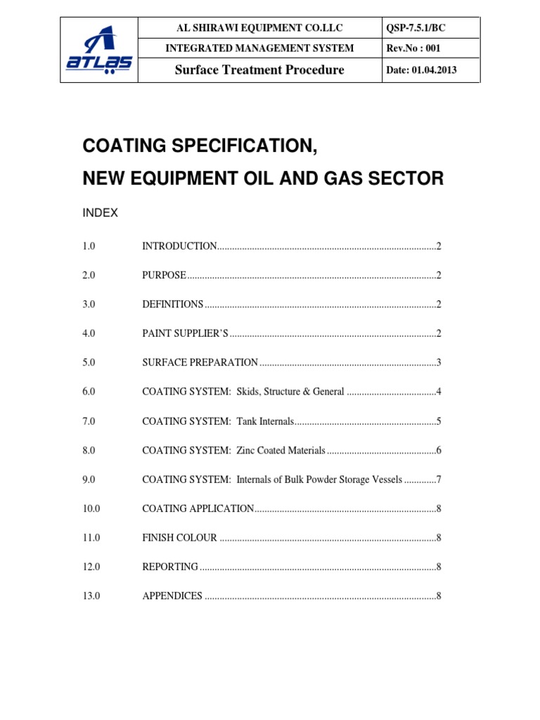 surface treatment procedure | PDF | Paint | Coating