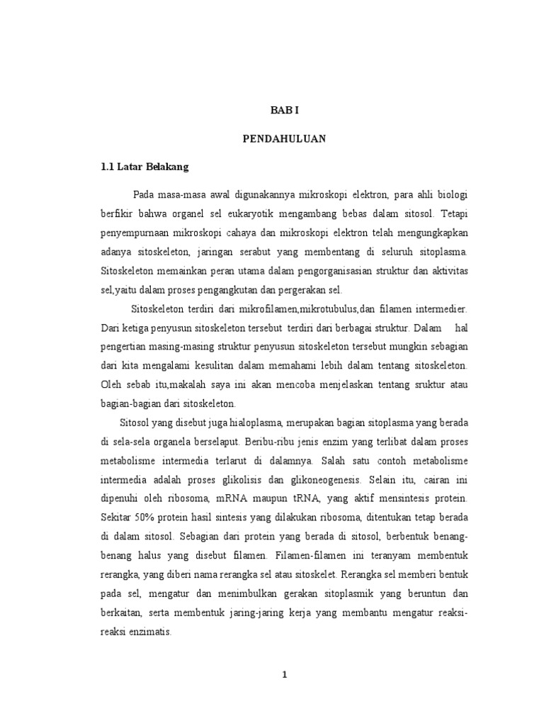 Sitosol Dan Sitoskelet | PDF | Kesehatan Holistik