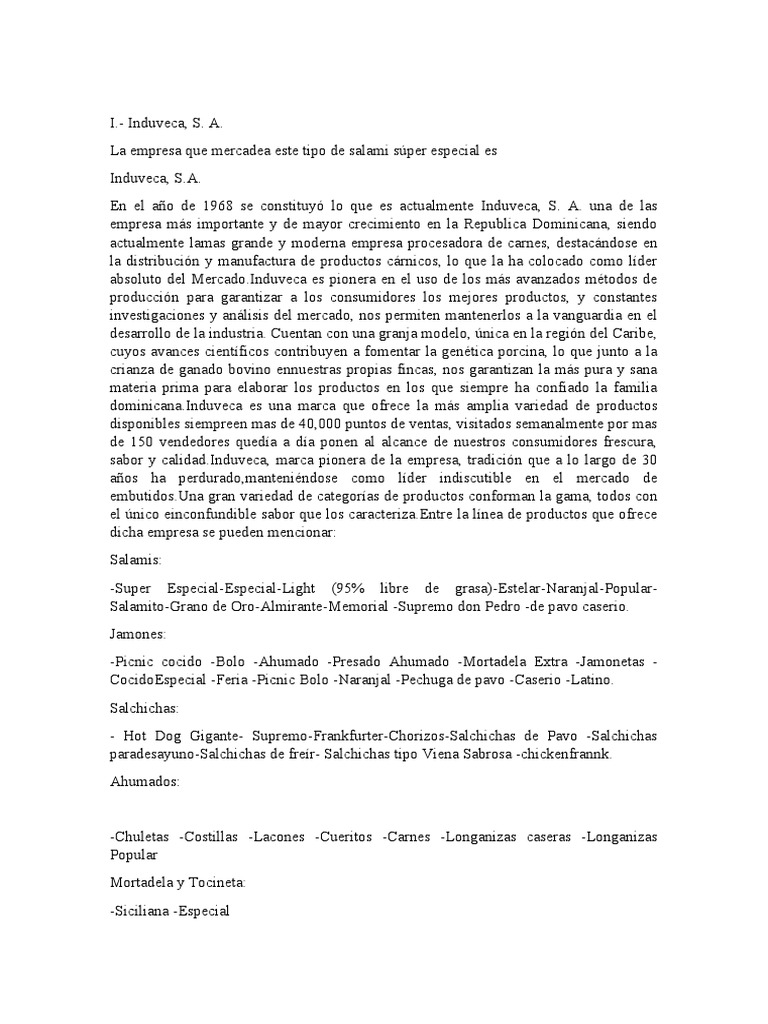 Induveca Trabajo | PDF