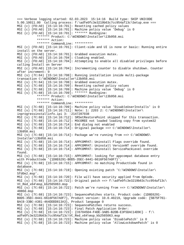Microsoft Visual C++ 2010 Redistributable - x64 10.0.40219-MSP0 | PDF