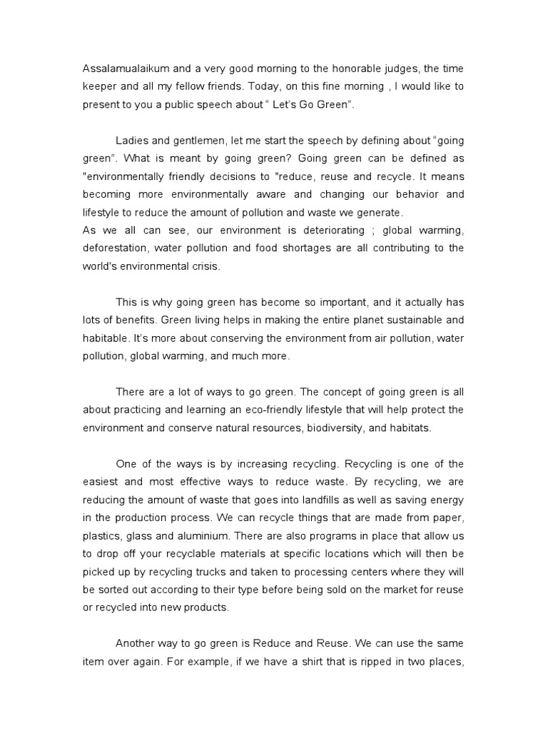 Public Speaking Text 2023 | PDF | Recycling | Waste