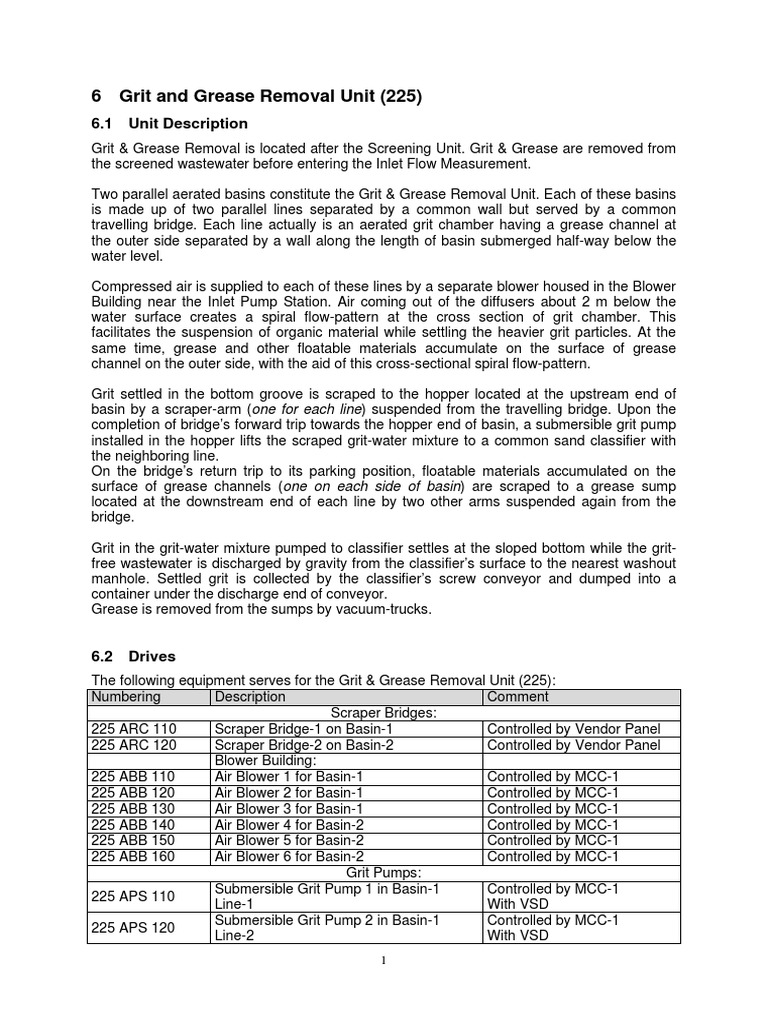 03-Grit and Grease Removal Unit | PDF