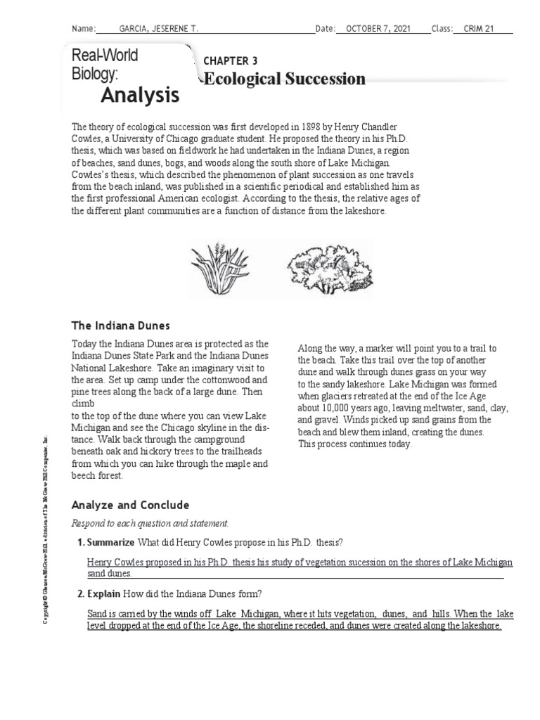 Ecological Succession Lab | PDF | Pond | Dune