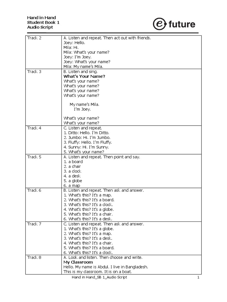 Student Book 1 Audio Script 662 | PDF | Parks