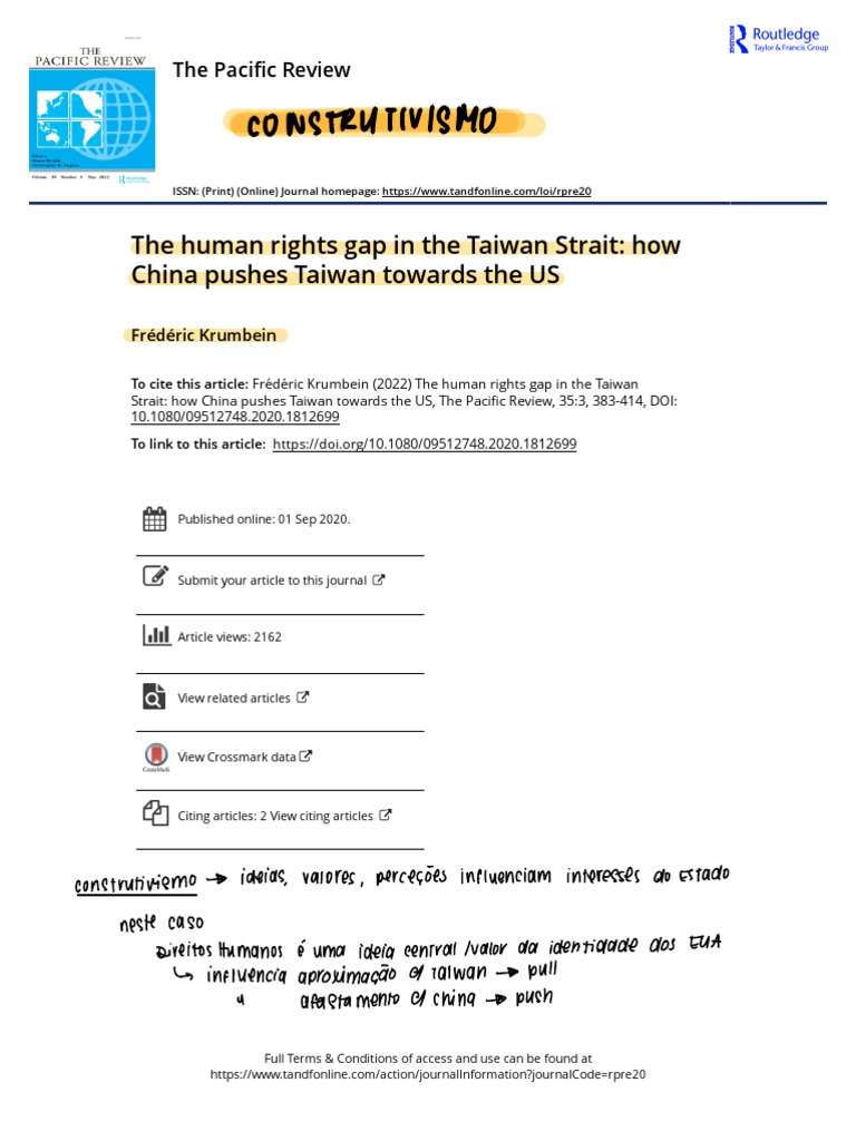 Human Rights Gap in Taiwan Strait Analysis | PDF | Mainland China | China