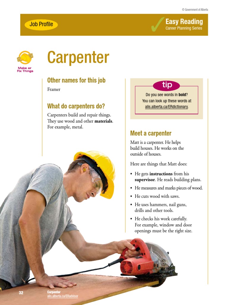 Carpenter | PDF | Carpentry | Crafts