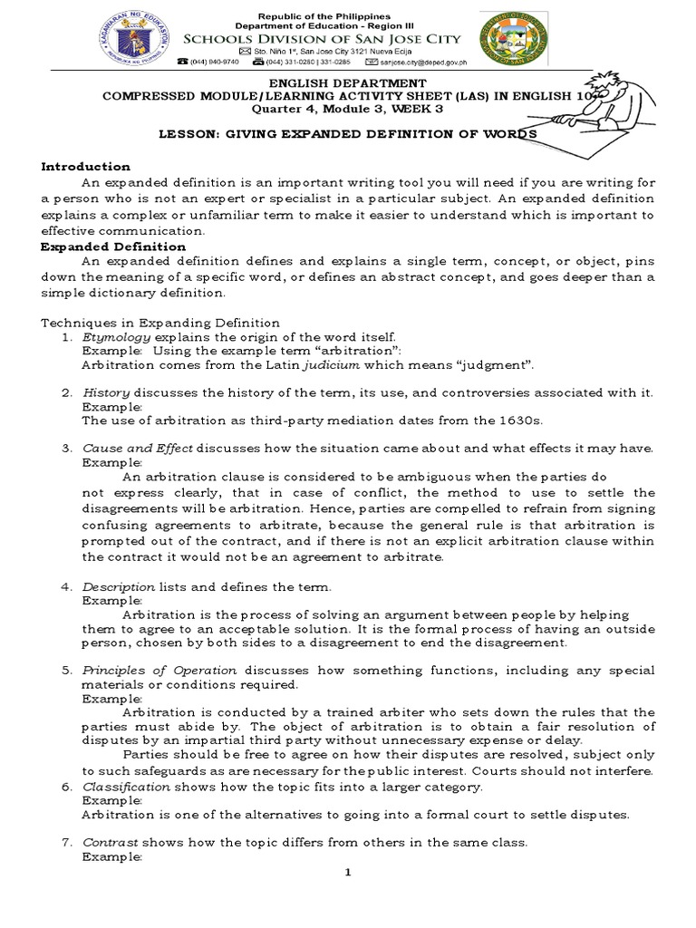 English10 Q4 Week3 Compressed-Module | PDF | Arbitration | Analogy