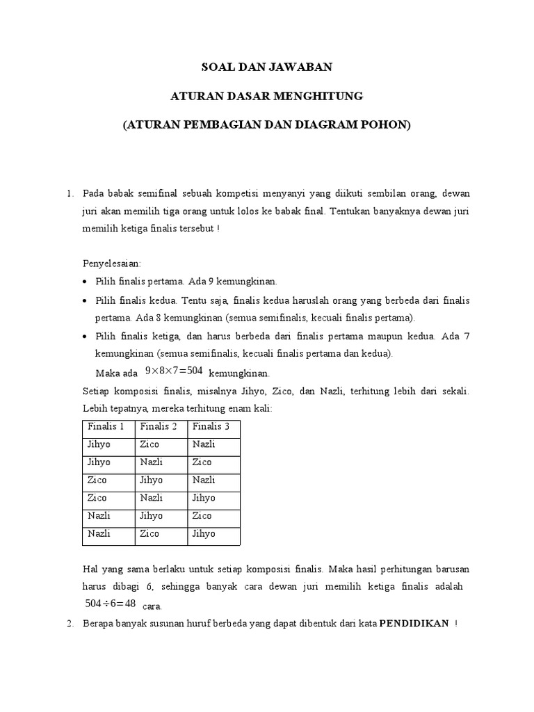 Contoh Soal Dan Jawaban Transformasi Geometri (Aturan Dasar Menghitung) | PDF