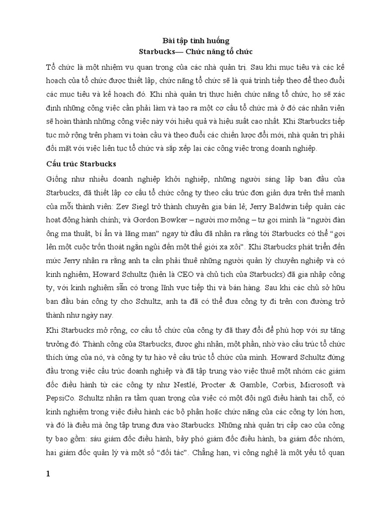 Bài tập tình huống - Chap6 | PDF