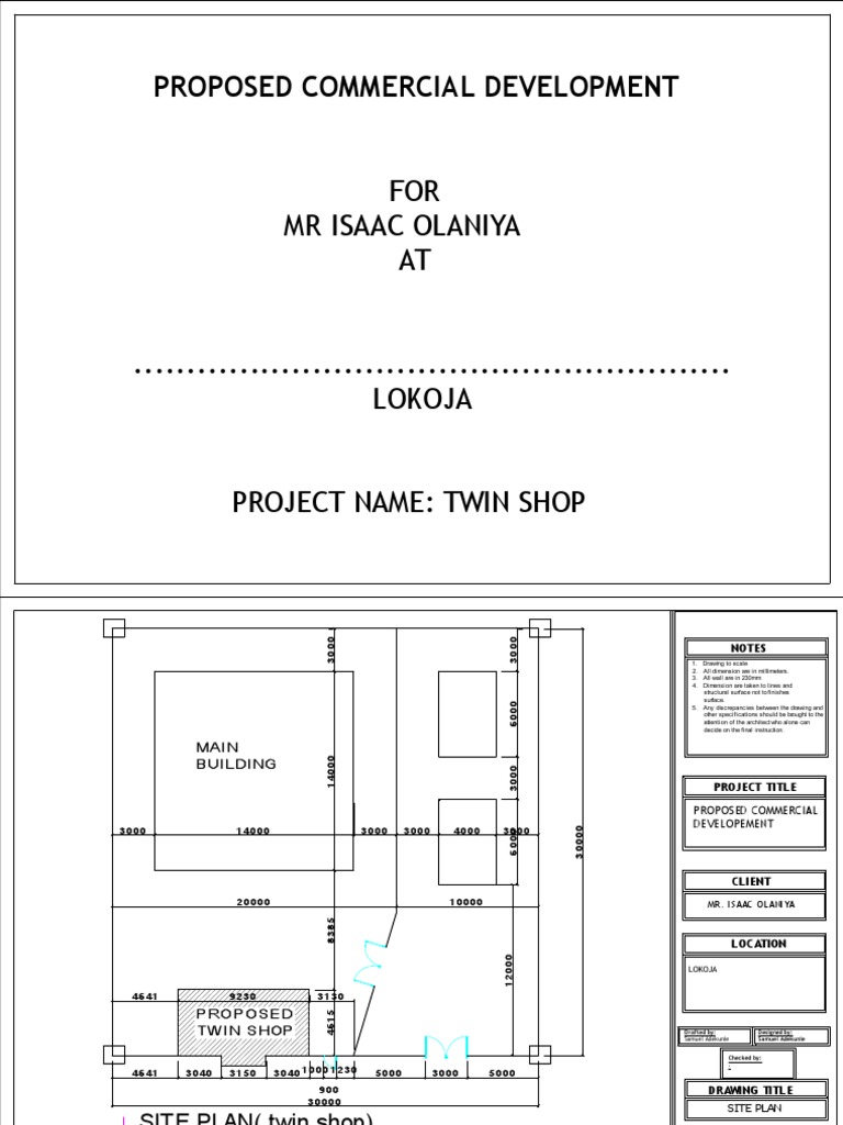 Proposed Twin Shop Development Plan | PDF