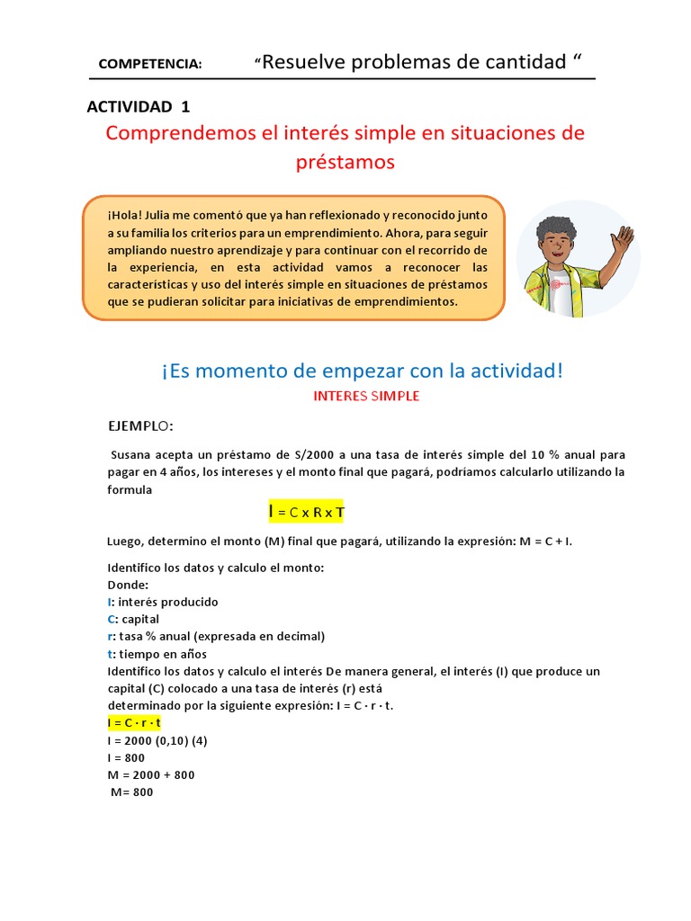 Interes Simple Practica | PDF | Interés | Economias