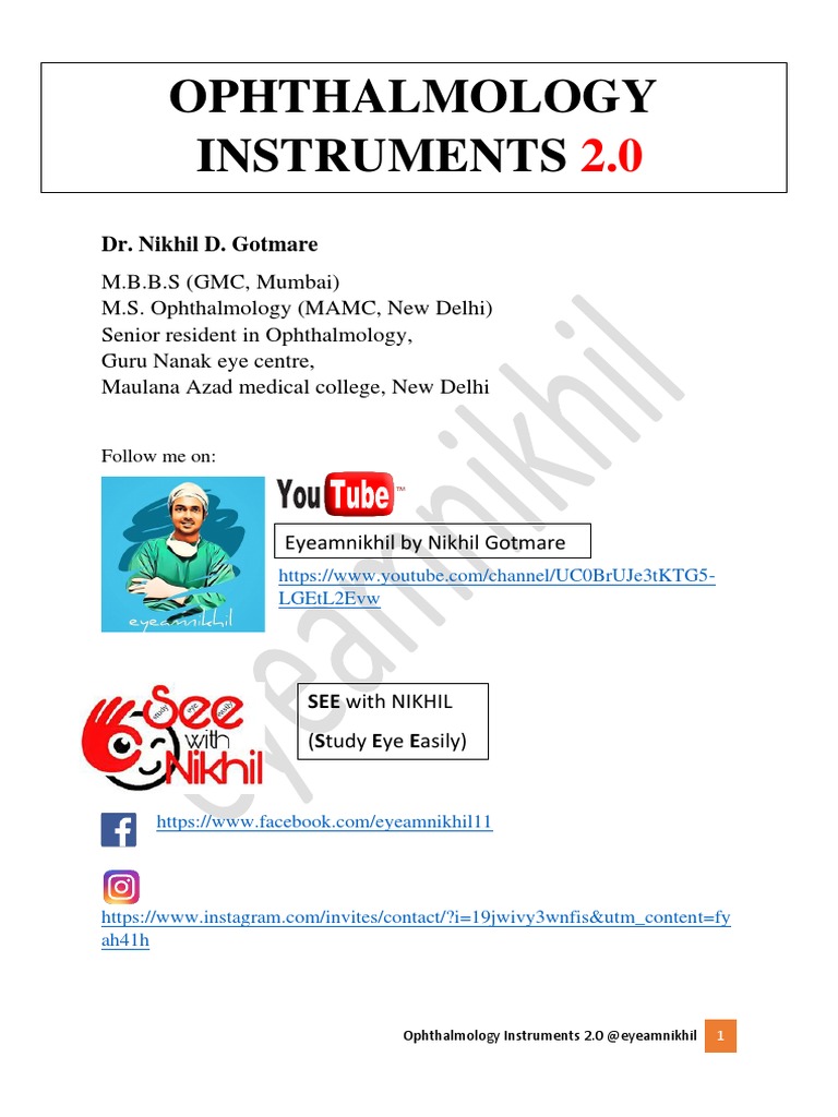 Ophthalmology Instruments 2.0 | PDF