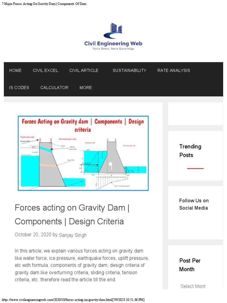 Dam Stability | PDF | Dam | Spillway