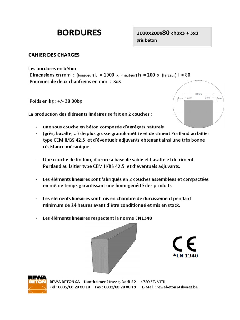 CC BORDURES 1000x200x80 ch3x3 3x3 | PDF