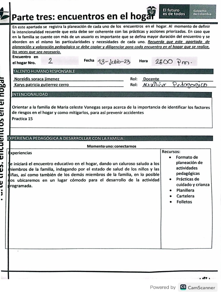 Planeación Encuentros en El Hogar 2 | PDF