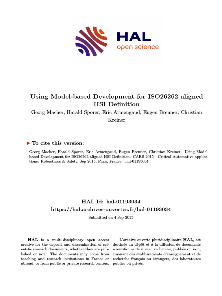 Using Model-Based Development For ISO26262 Aligned HSI Definition | PDF | Microsoft Excel ...