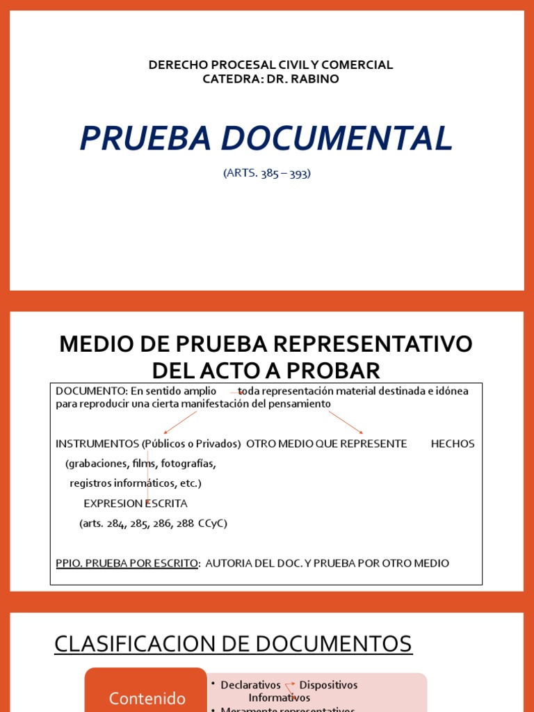 6 Clase Prueba Documental | PDF