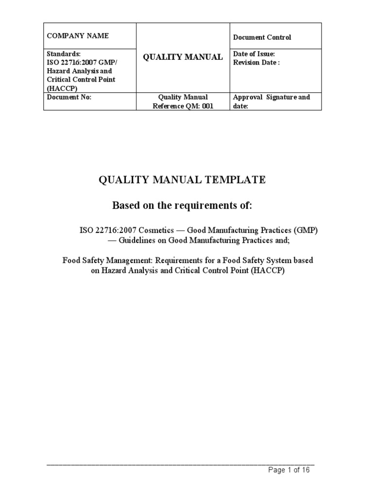 10 Quality Management System Manual | PDF