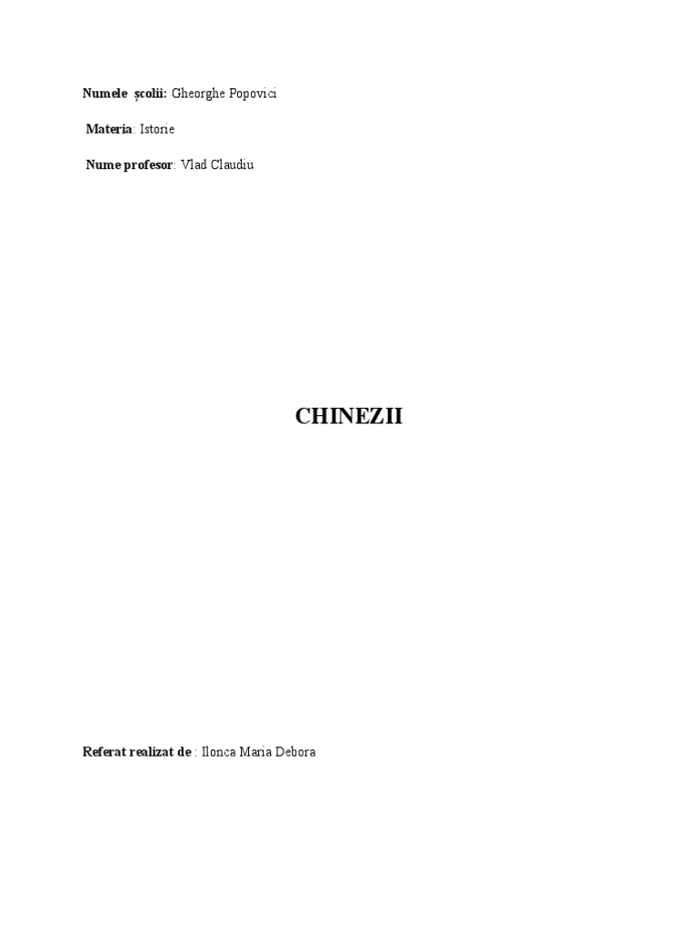 Chinezii | PDF