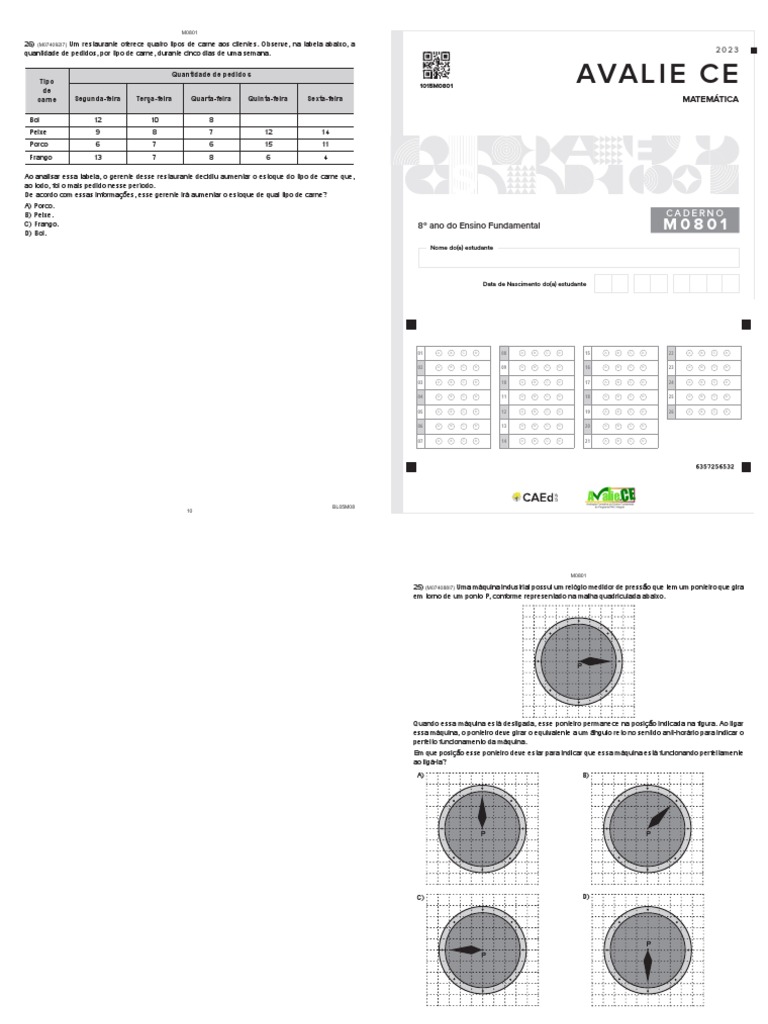 Avalie Ce 8º MT | PDF