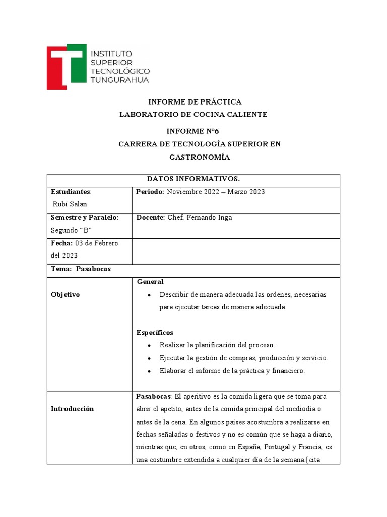 INFORME DE PRÁCTICA n5 | PDF INFORME DE PRÁCTICA n5 | PDF