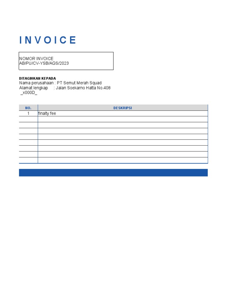 INVOICE CPS Finalty Fee | PDF