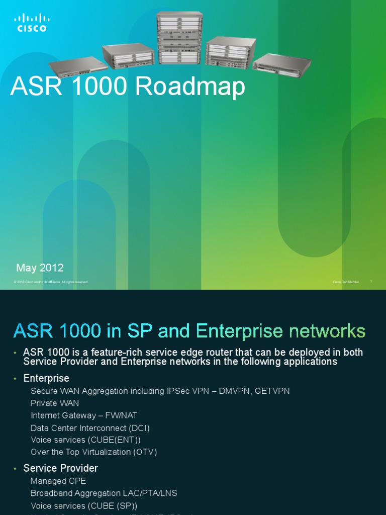 Cisco Tech Update 6-Asr1k-Roadmap | PDF | Virtual Private Network | Router (Computing)