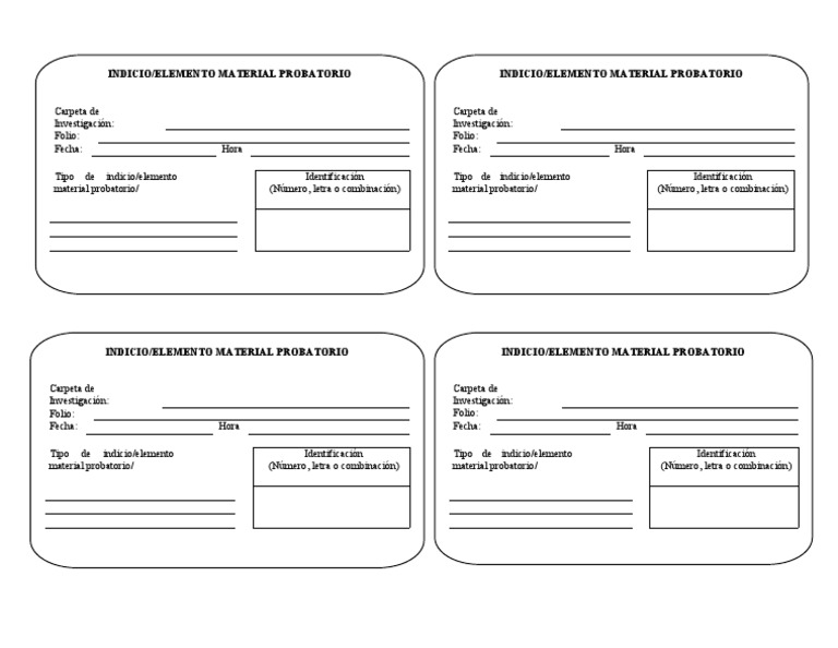 Etiqueta de Indicios | PDF