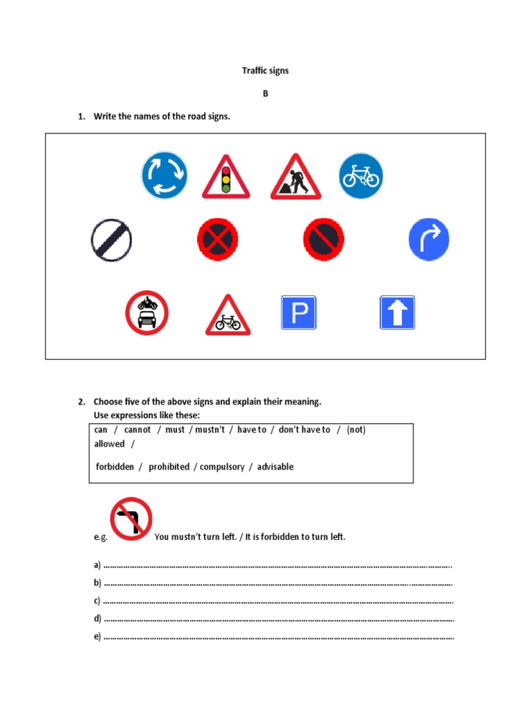 Traffic Signs Test 2022 | PDF | Teaching Methods & Materials | History