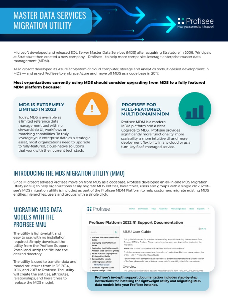 Profisee MDS Migration Datasheet | PDF | Cloud Computing | Microsoft Azure