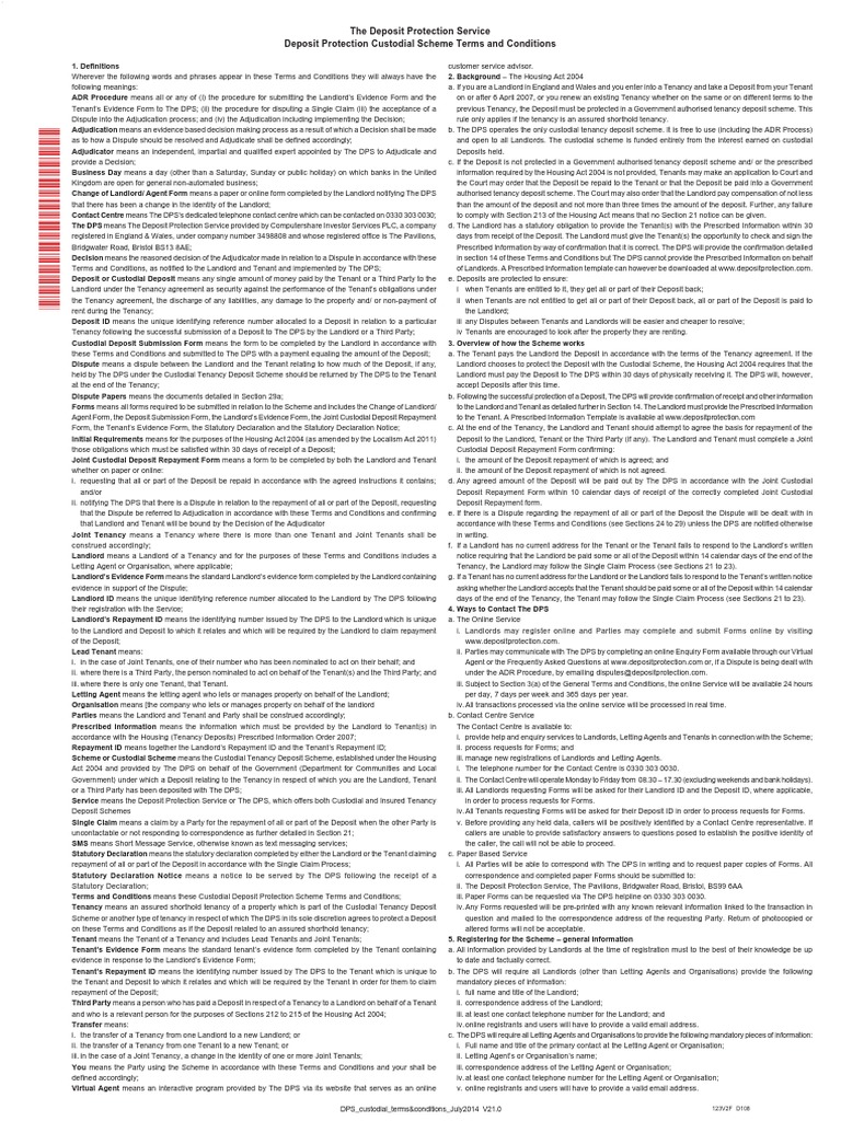 DPS Terms & Conditions | PDF