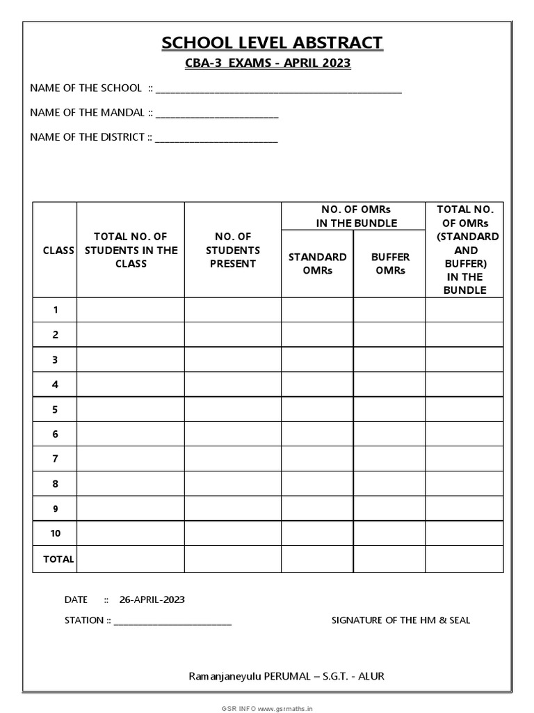 CBA-3 Exam Report - April 2023 | PDF